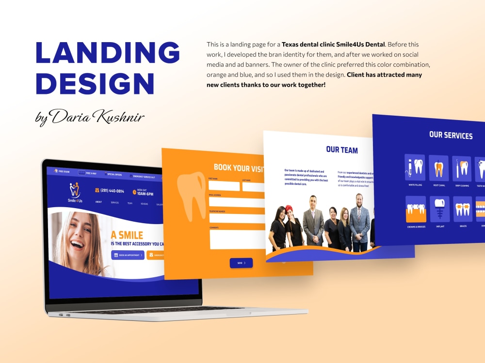An eye-catching website design | UI/UX | Landing page | Figma | Upwork
