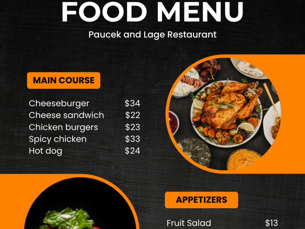 Menu design, food menu, restaurant menu, and price list | Upwork