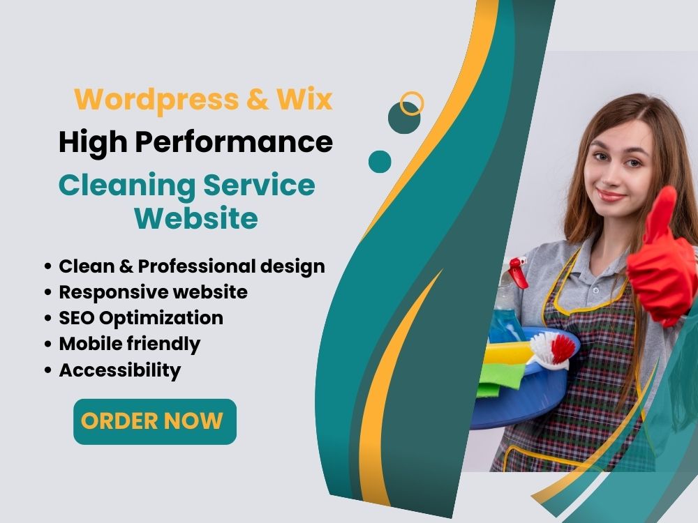 Responsive cleaning services website, WordPress cleaning website | Upwork