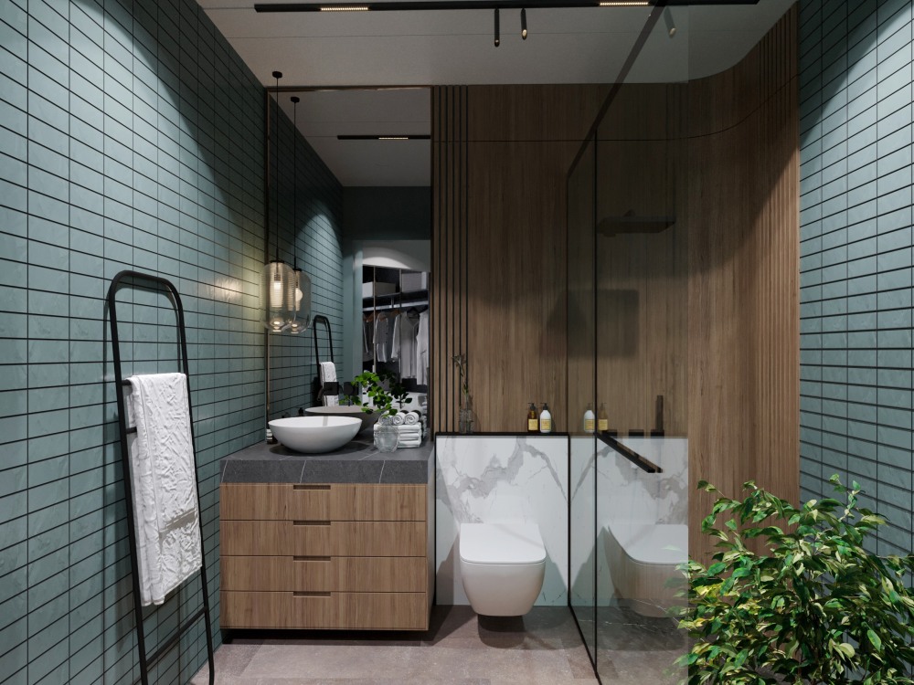 Photorealistic Bathroom interior design | Visualization | Upwork