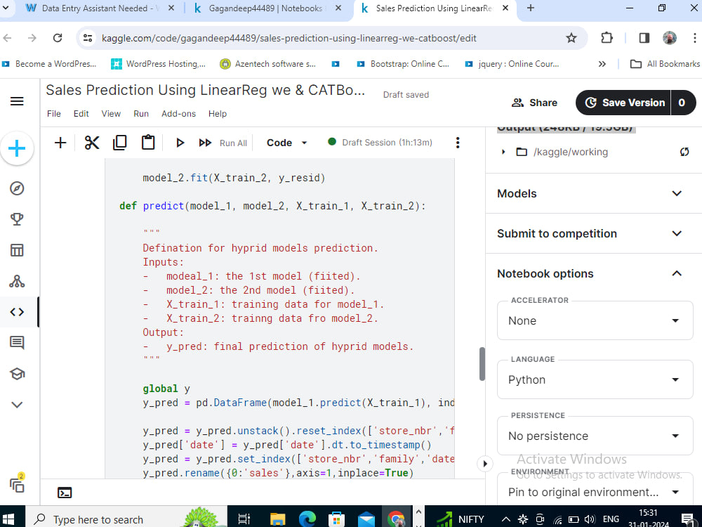 Sales Prediction Using CATBoost & LinearRegression we | Upwork