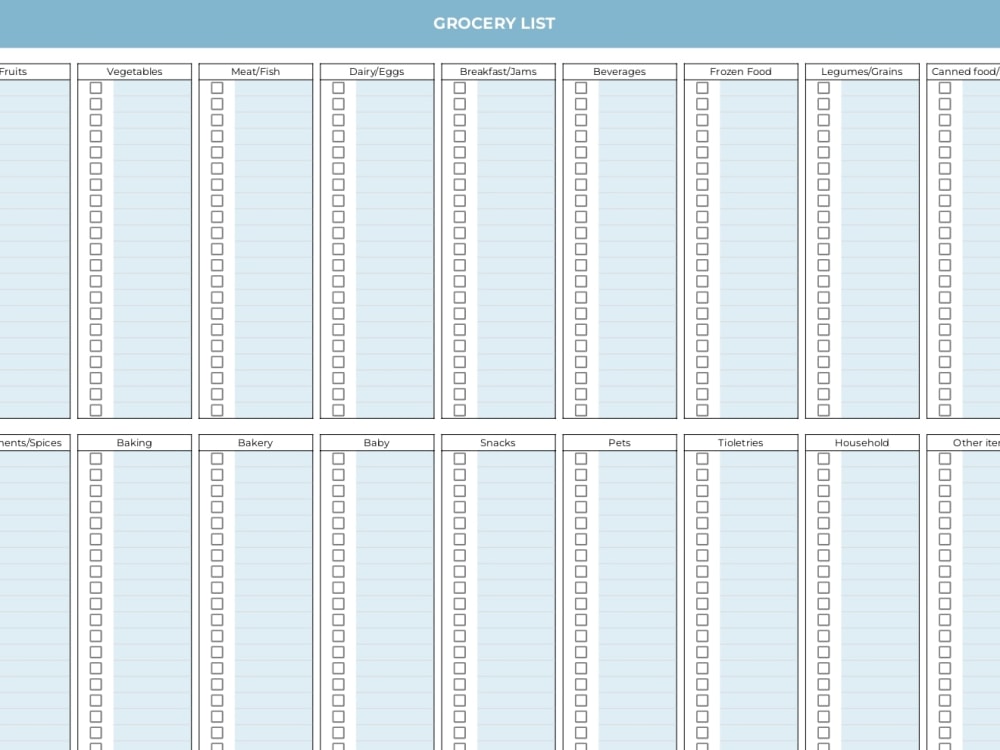 Google sheet digital planner | Upwork