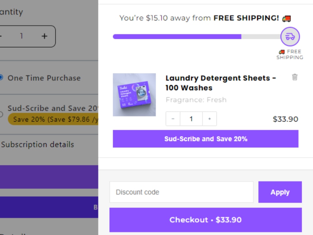 Shopify custom slide Cart Drawer | Upwork