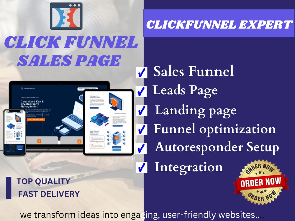 High-converting click funnel landing page/Sales funnel | Upwork