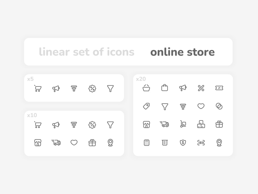 A minimalistic and modern UI icon pack for your apps / website / game ...