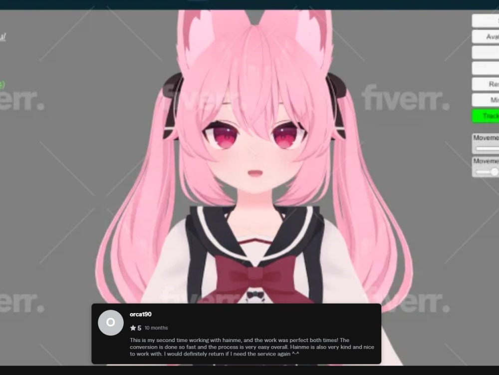 Your vrchat model into vtuber model | Upwork