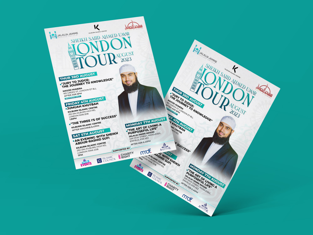 Eye catching islamic flyer, brochure or poster and invitation | Upwork