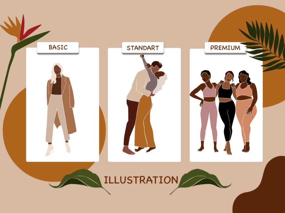 A minimalistic people vector illustration | Upwork