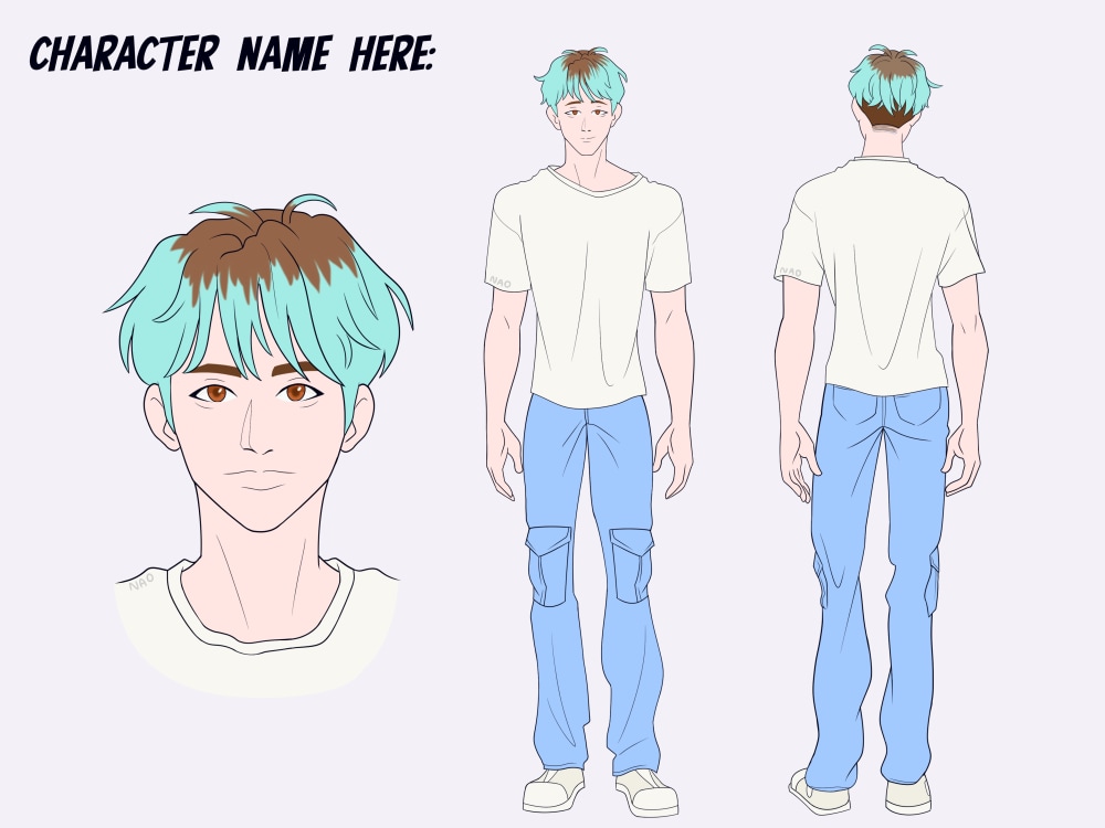 A REFERENCE SHEET of your character | Upwork