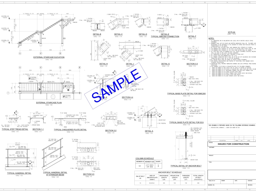 Steel Structure - Structural drawing, steel connection and material ...
