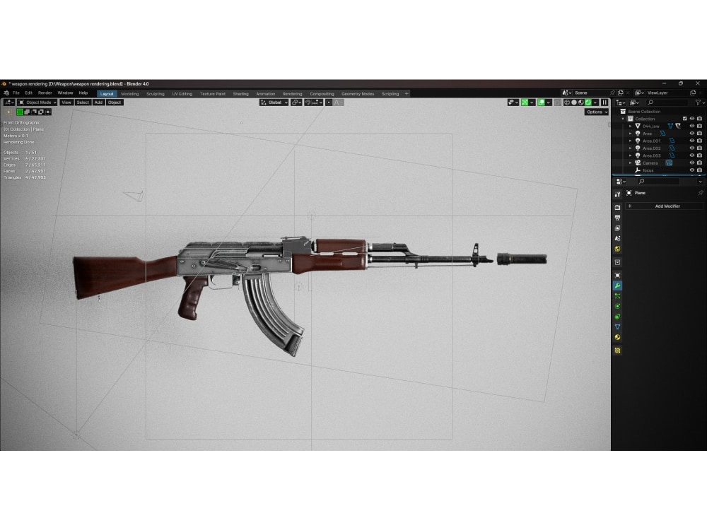 Game ready weapon model with optimized topology | Upwork