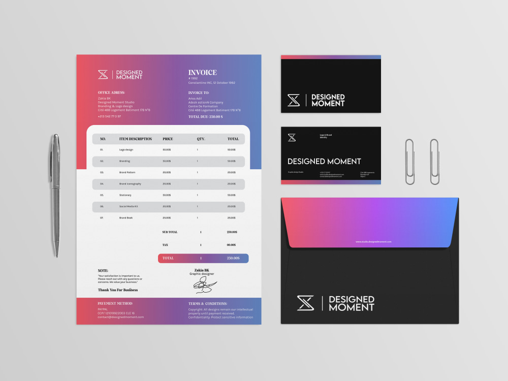 A unique stationery designs for your brand | Upwork