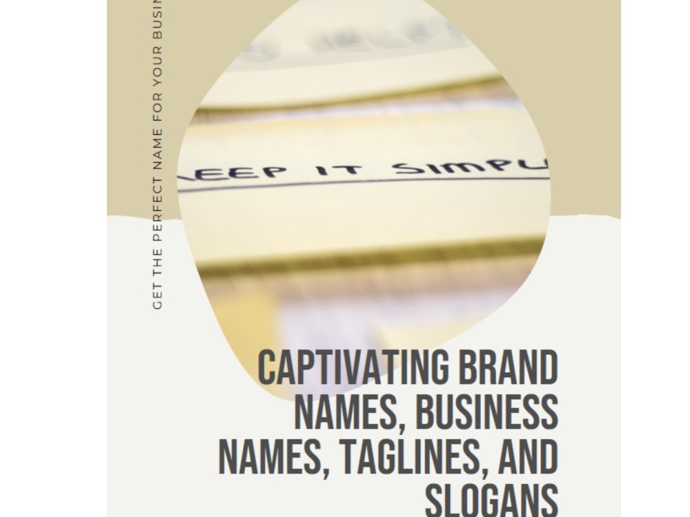 Captivating brand names, business names, taglines and slogans. | Upwork