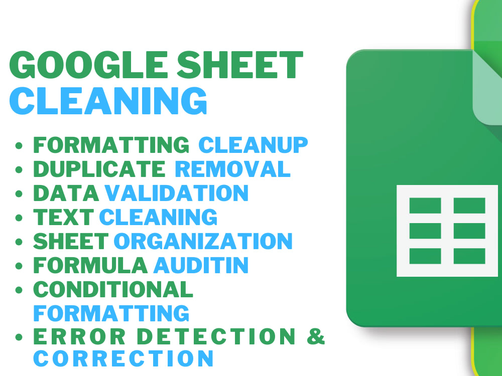 Microsoft excel | Google sheet data cleaning | Upwork