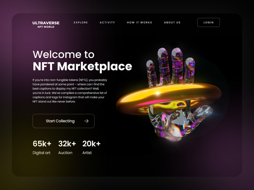 NFT Website design | NFT landing Page design | NFT home page design | Upwork