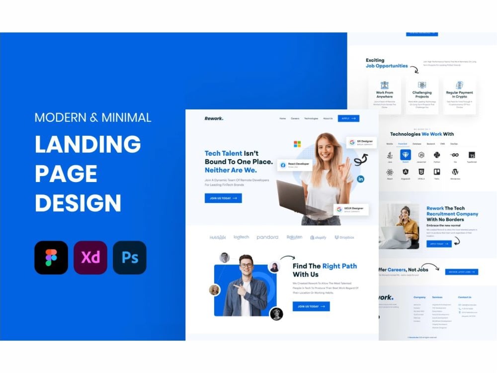 Website & mobile UI landing page design using Figma | Upwork
