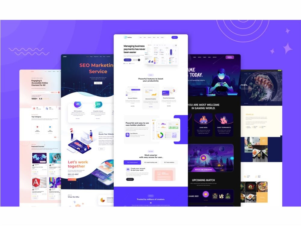 Website & mobile UI landing page design using Figma | Upwork