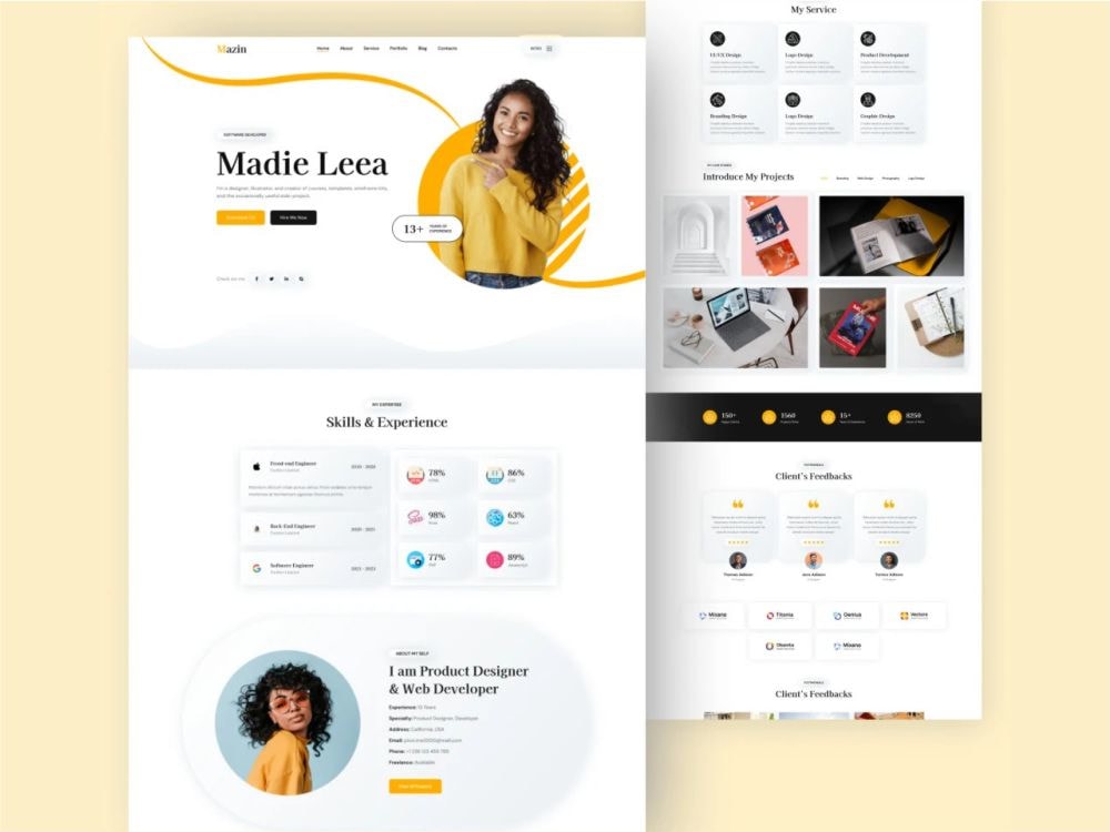 Website & mobile UI landing page design using Figma | Upwork