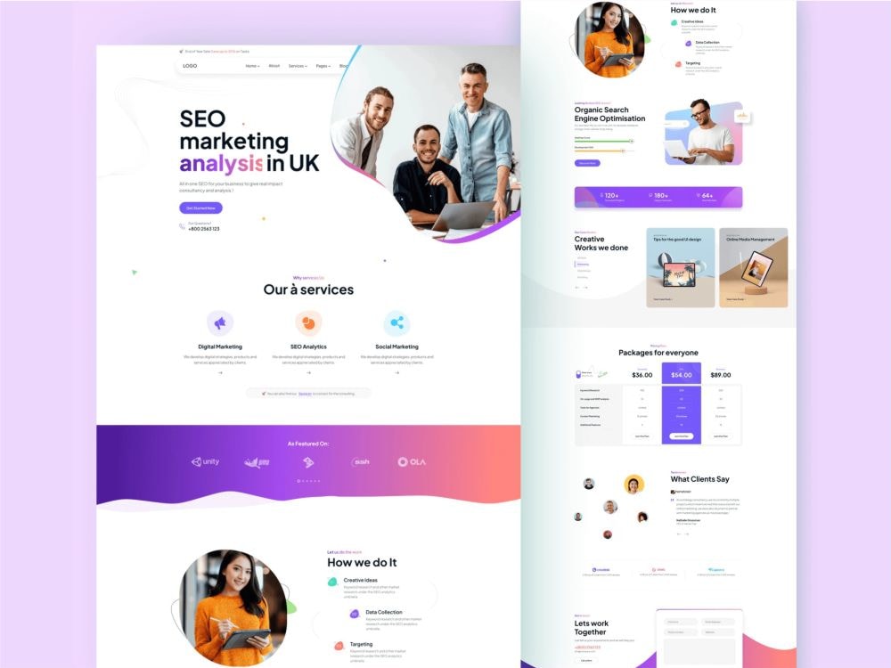 Website & mobile UI landing page design using Figma | Upwork