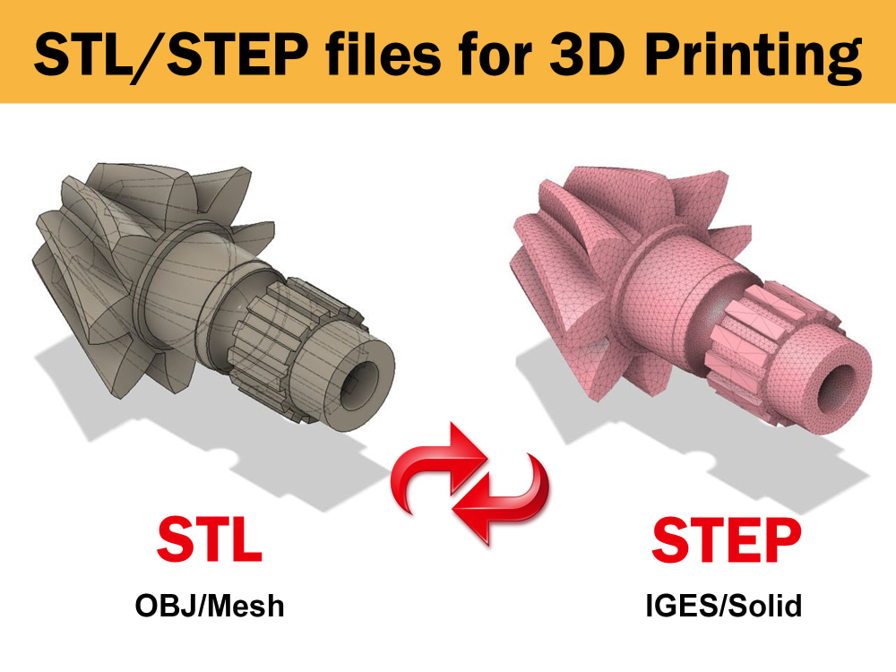 Stl file conversion into STEP - CAD file for 3d printing | Upwork