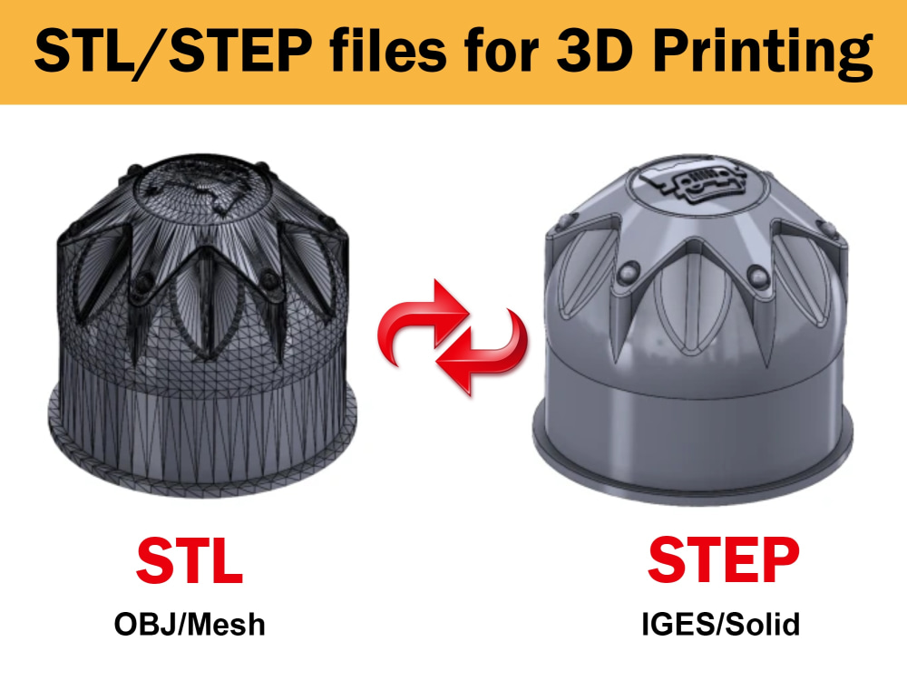 Stl file conversion into STEP - CAD file for 3d printing | Upwork