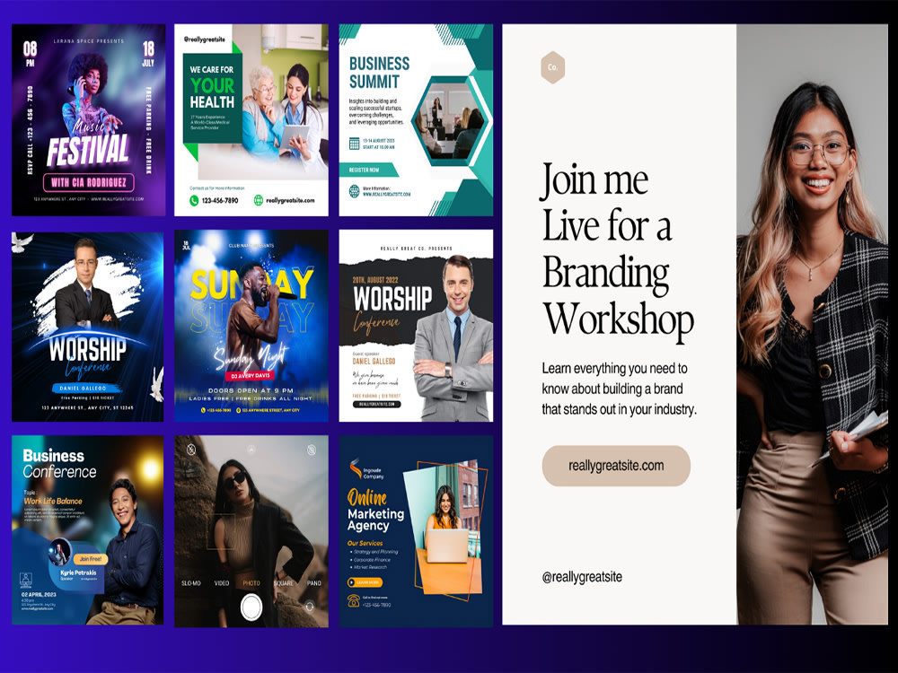 Social media posts, banner ads, flyer design advertisements using canva | Upwork