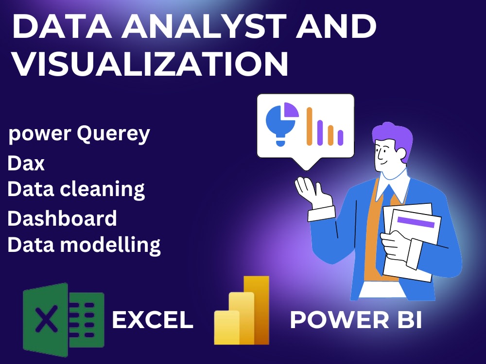 Data analyst and data visualization excel report and power bi dashboard | Upwork