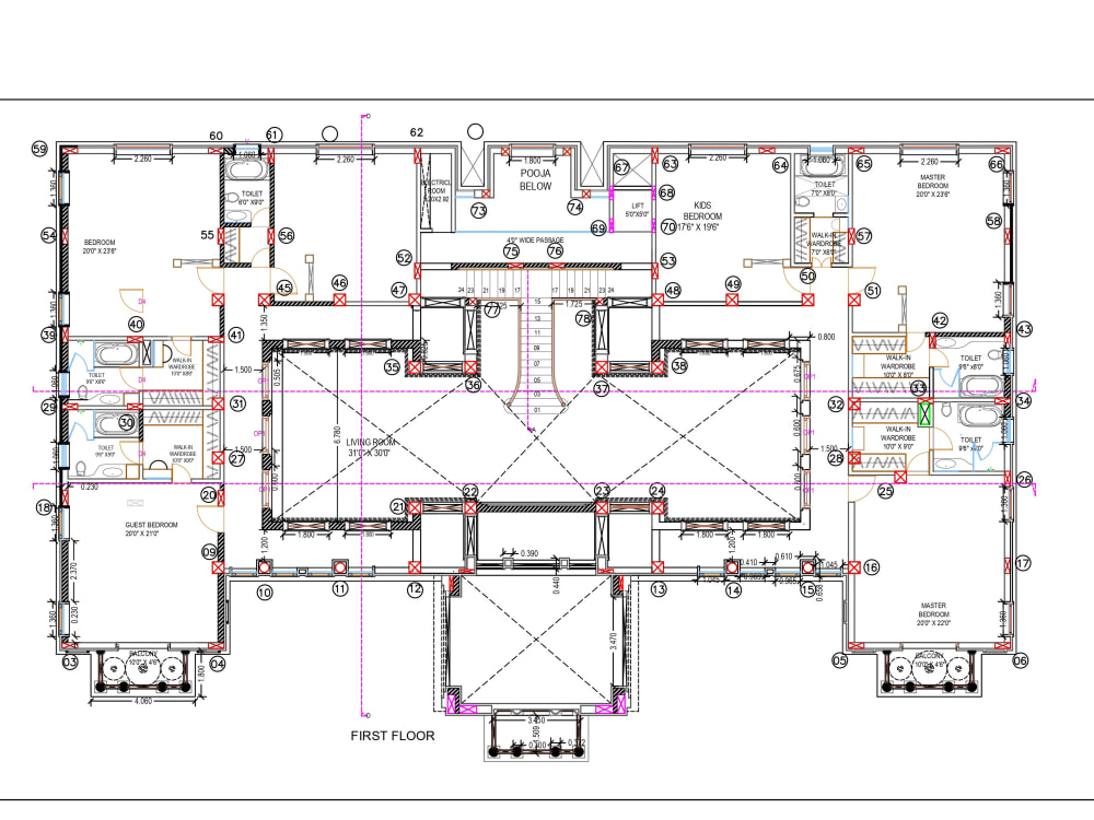 2D floor plan layout and floor design | Upwork