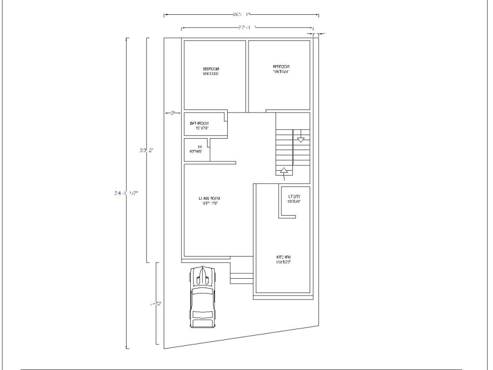 2D floor plan layout and floor design | Upwork