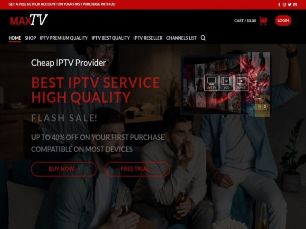 A responsive iptv reseller website, live streaming website | Upwork