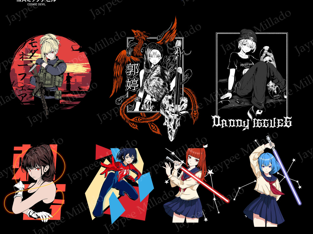 An Anime style Design for your T-Shirt and Merchandise Projects | Upwork