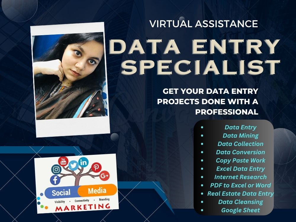 A professional Data Entry Specialist who will give his best service ...