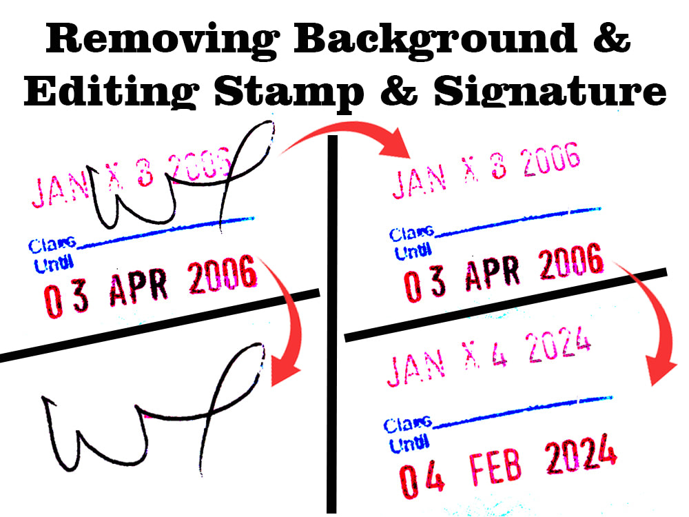 Removing Background and Editing in Stamp and Signature | Upwork