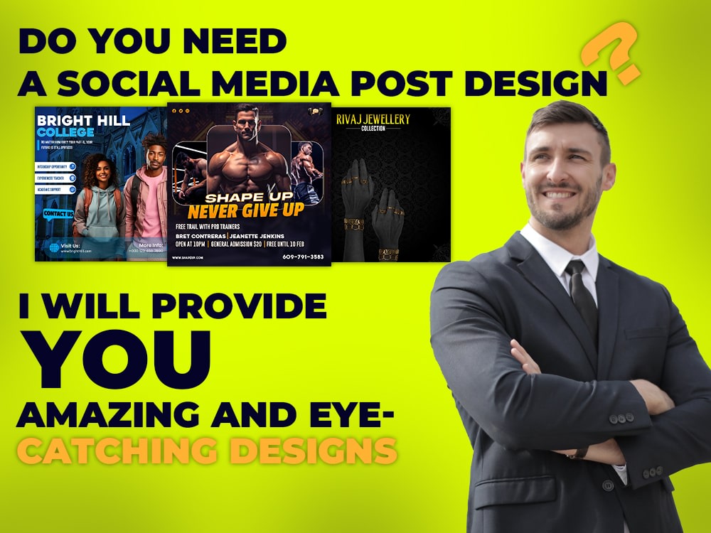 A unique eye-catching social media post for any platform | Upwork