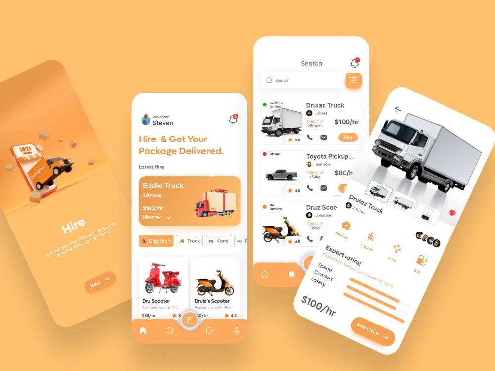 An amazing mobile app UI/UX Design | Upwork