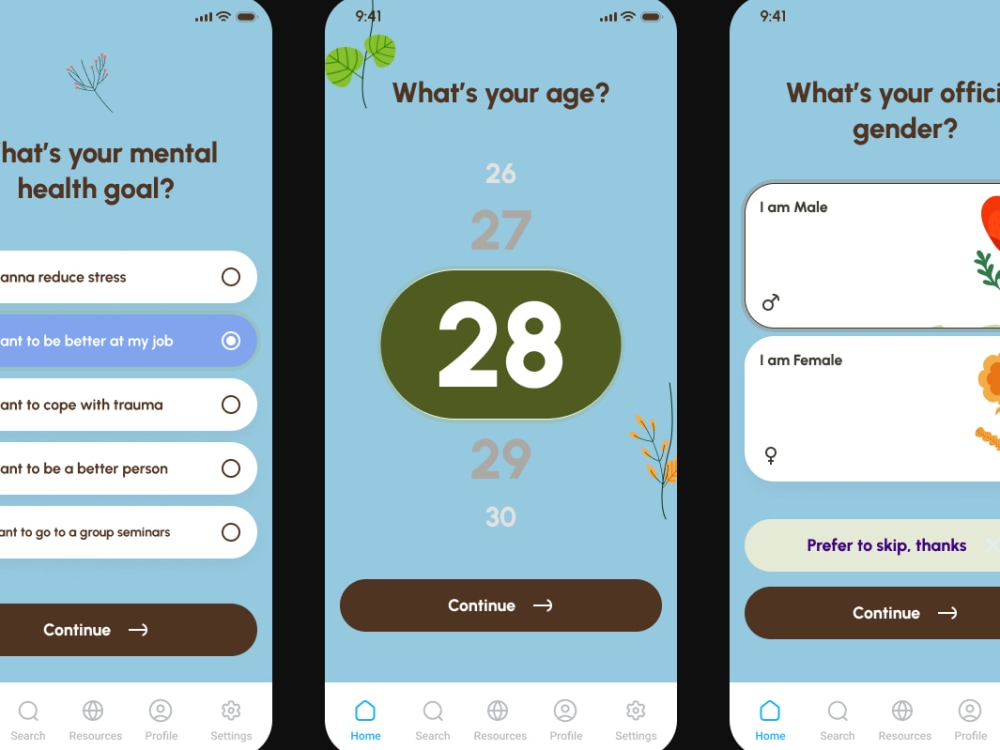 "Mind Ease" is a focused mental health application | Upwork