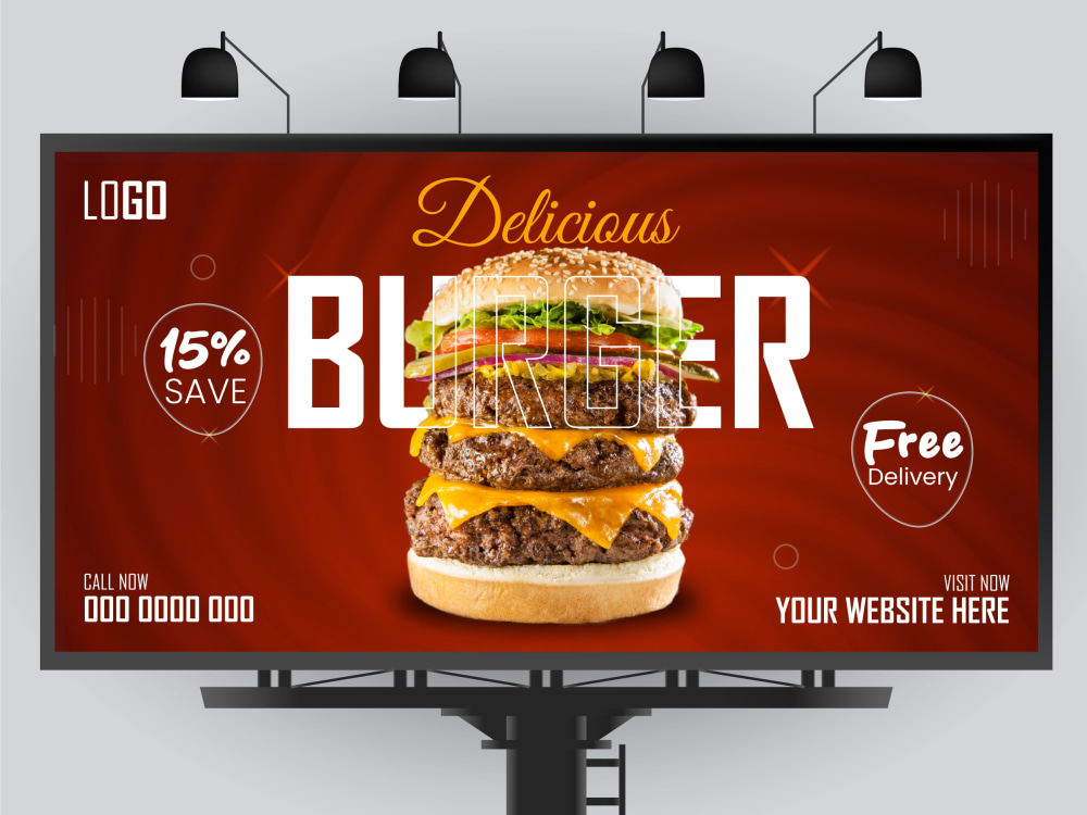 A billboard, banner ads, signage or food banner | Upwork
