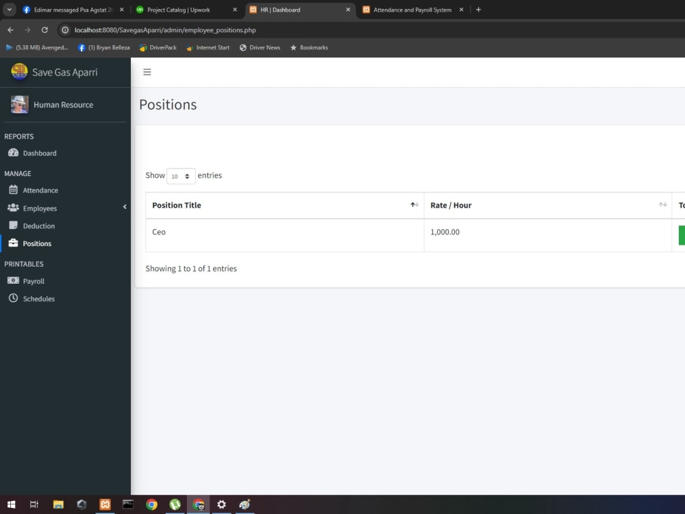 Attendance monitoring and payroll system sample project (PHP NATIVE ...