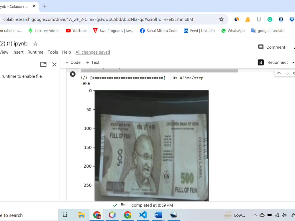 Fake Currency Detection Using Python Upwork
