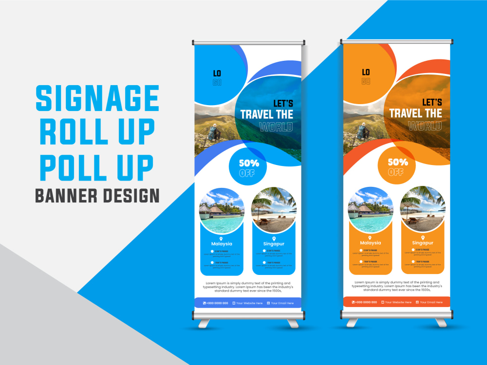 Creative roll up, roll up banner, retractable banner design for your ...