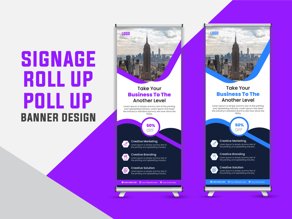 Creative roll up, roll up banner, retractable banner design for your ...