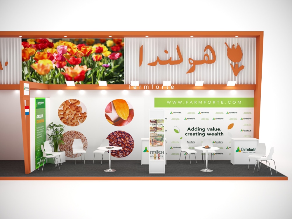 A photo-realistic rendering of your exhibition/event booth | Upwork