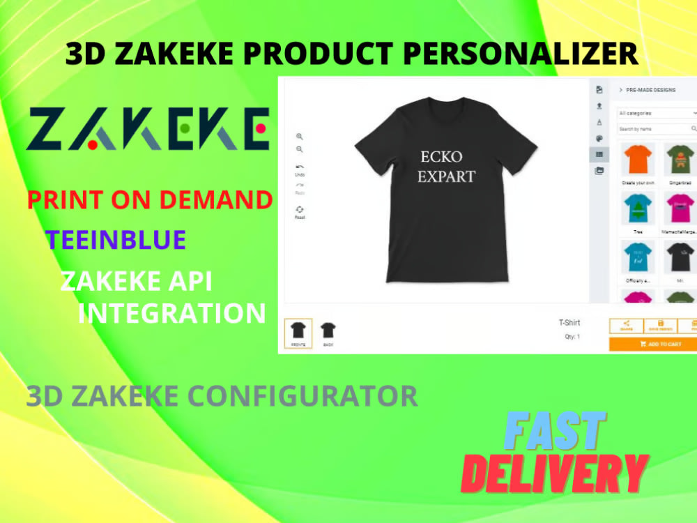 Shopify zakeke, 3d product configurator, print on demand for your ...