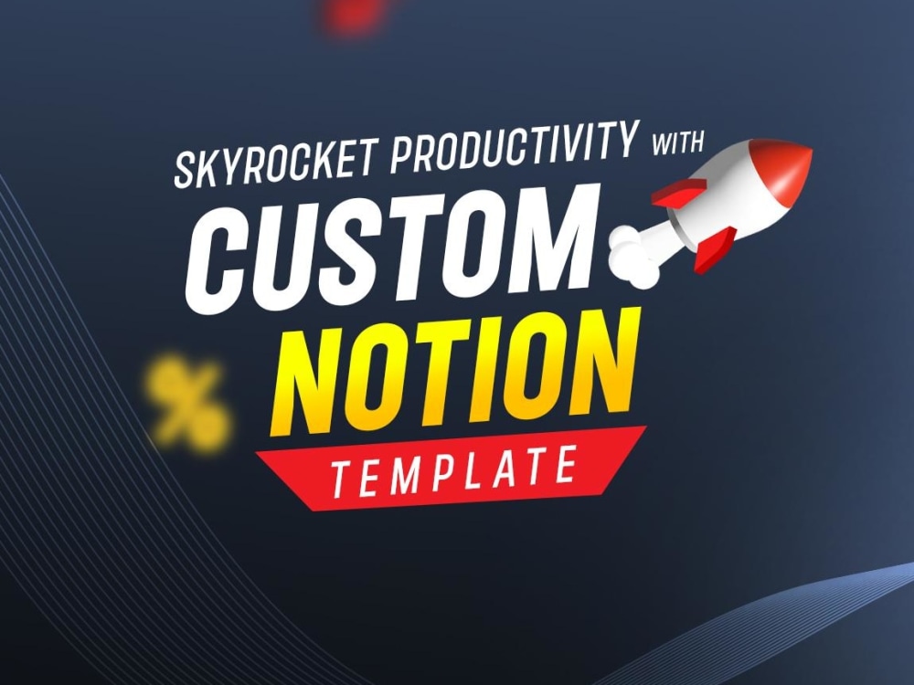 Custom notion template for personal & commercial use | Upwork