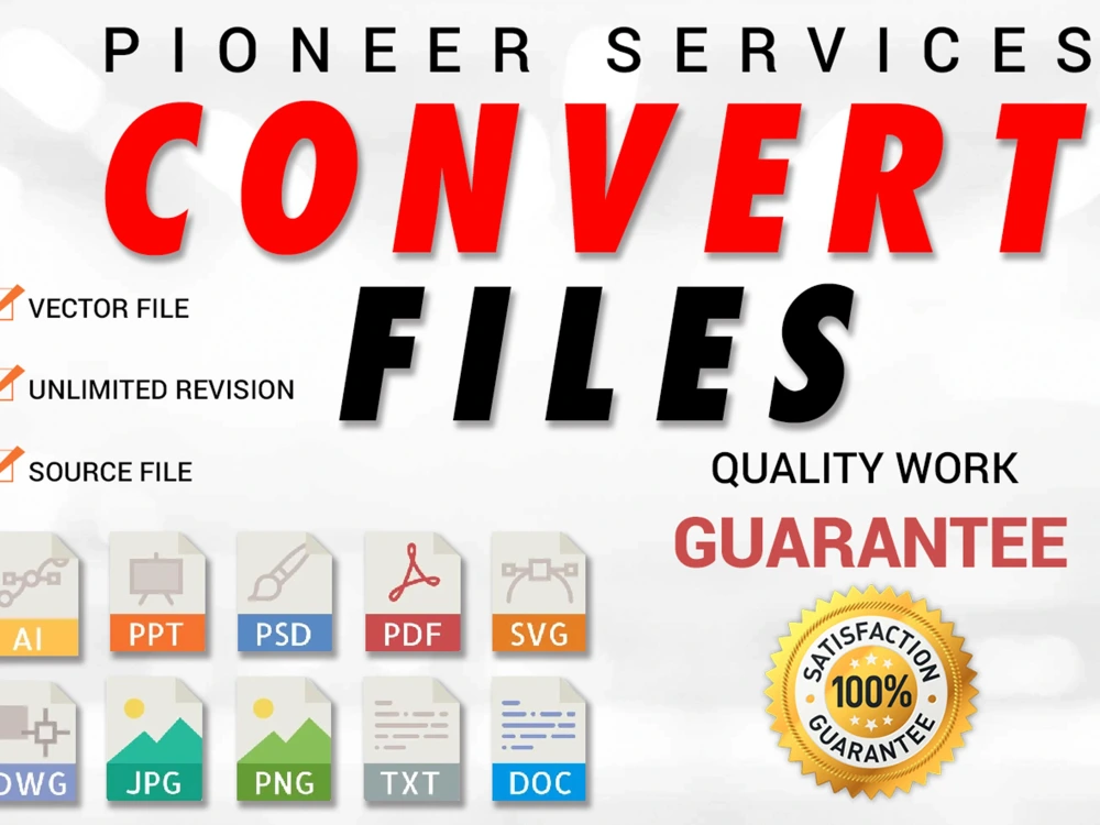 Any file to vector ai, psd, png, eps, jpg in 40 minutes | Upwork