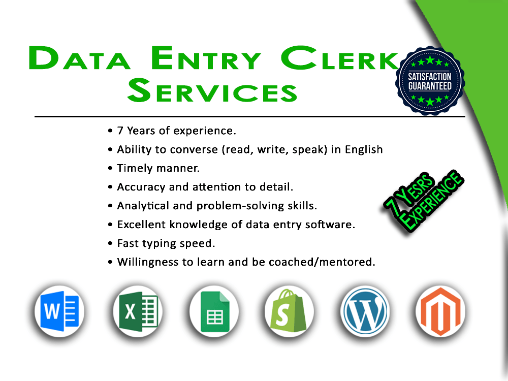 An accurate and high-quality data entry service. | Upwork