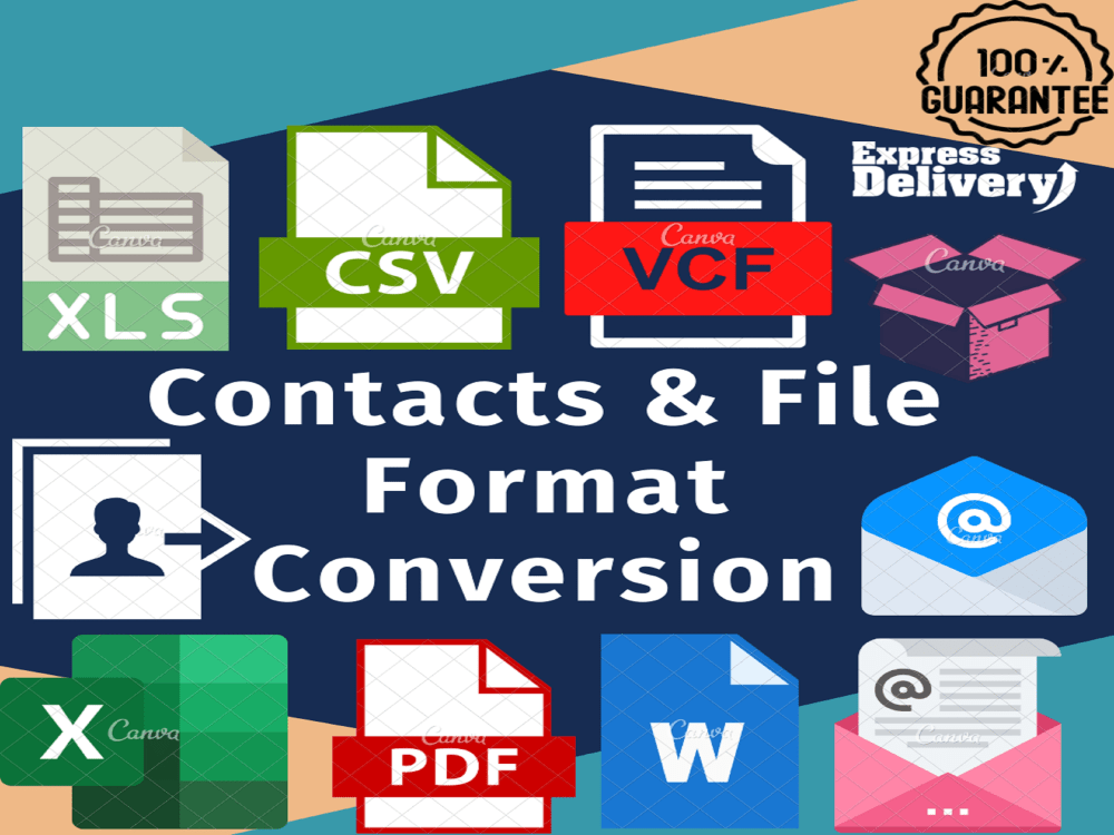 Format Conversion between PDF, CSV, VCF, vCard, Excel, Word, Image & Text | Upwork