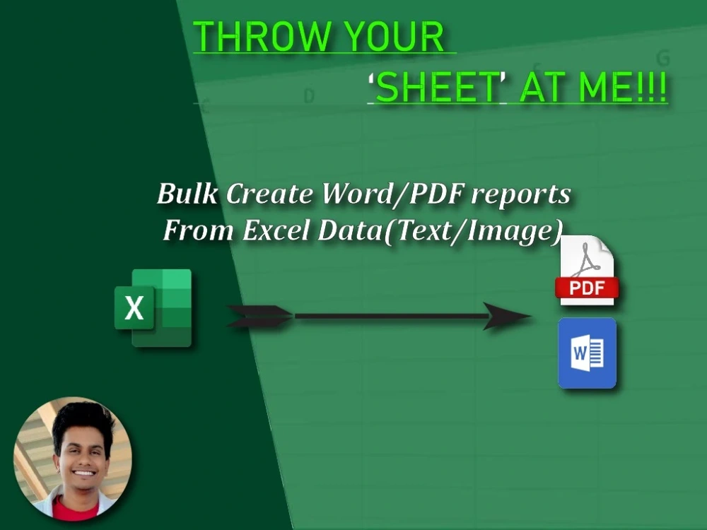 A macro to automate creating word and pdf reports from Excel data | Upwork