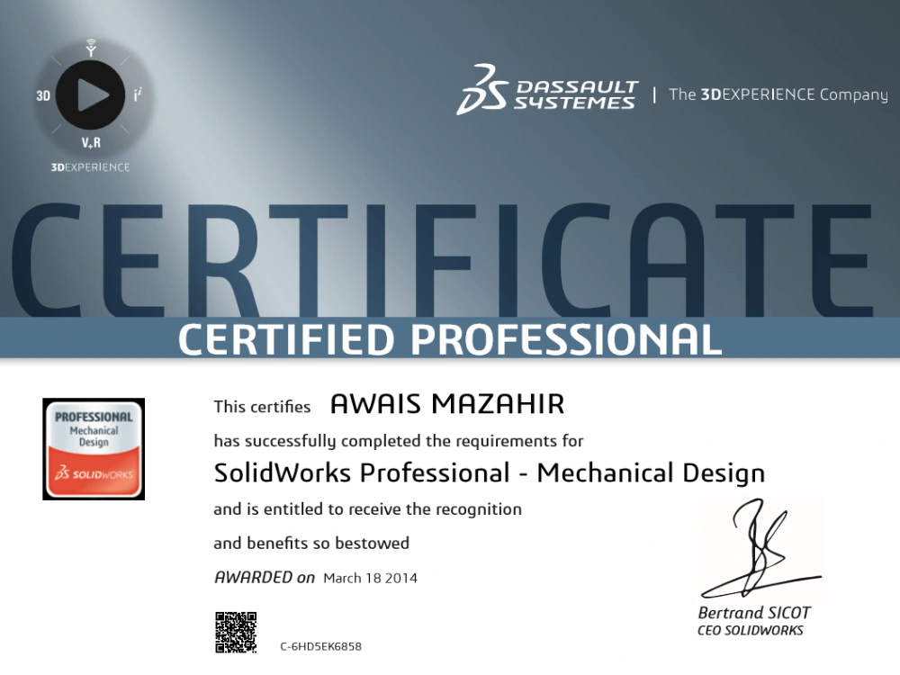 3D Mechanical CAD Design job by Certified Solidworks Professional (CSWP ...