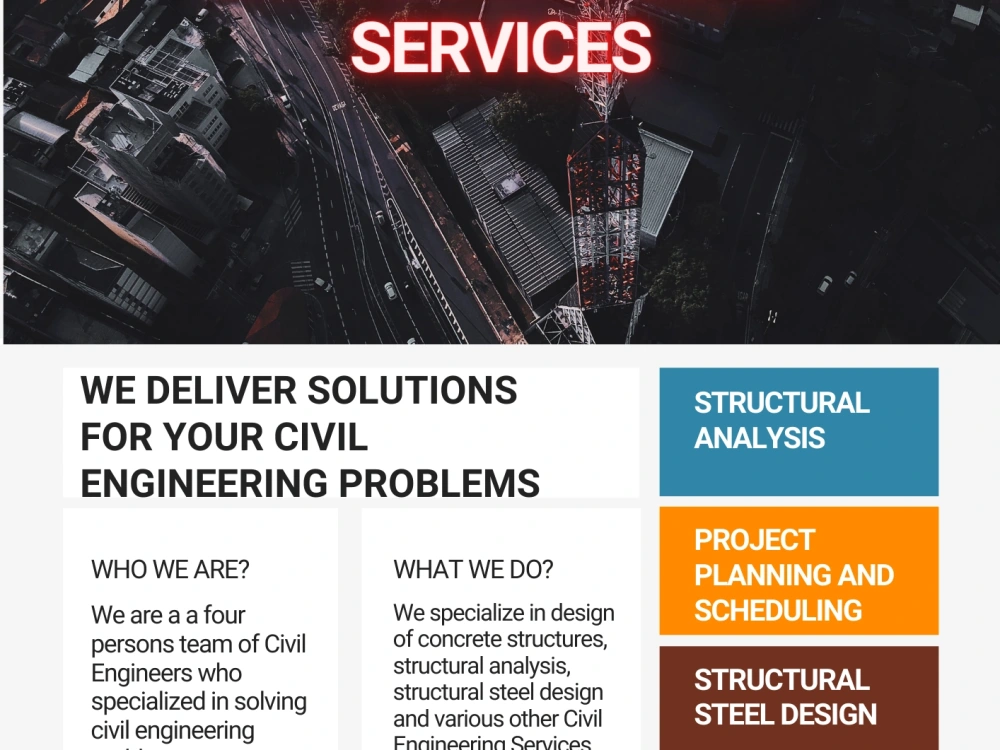 A professional Civil Engineering technical report/solution on any ...